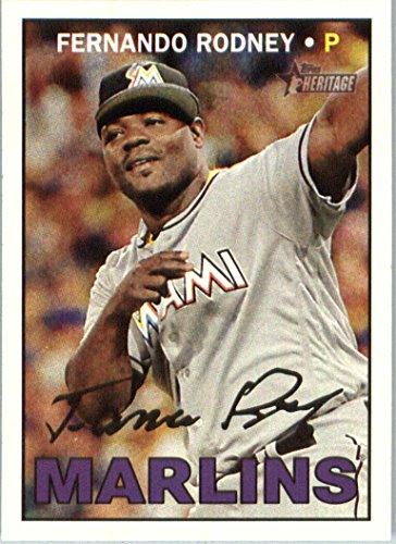 2016 Topps Heritage High Number #666 Fernando Rodney Miami Marlins Baseball Card