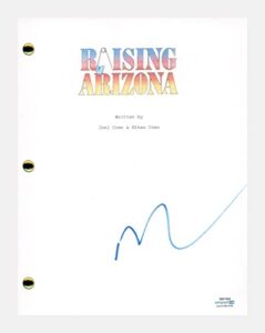 nicolas cage signed autographed raising arizona movie script screenplay acoa coa