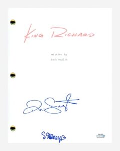 saniyya sidney & demi singleton signed king richard movie script acoa coa