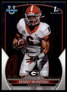 kenny mcintosh rc 2022 bowman chrome university #44 rookie nm+-mt+ nfl ncaa football 1st bowman