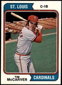 1974 topps # 520 tim mccarver st. louis cardinals (baseball card) nm cardinals