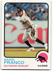 2022 topps heritage #499 maikel franco baltimore orioles (sp – short print) nm-mt mlb baseball high number short print