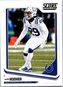 2018 score #139 malik hooker indianapolis colts football card