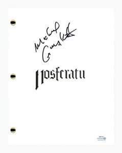 michael gruskoff signed nosferatu the vampyre movie script horror acoa coa