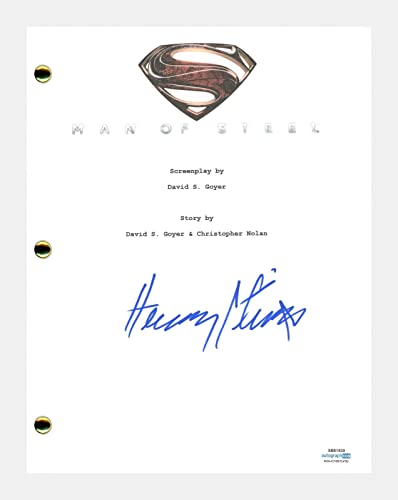 Harry Lennix Signed Autographed Man of Steel Superman Script Screenplay ACOA COA