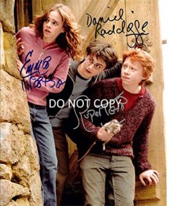 harry potter young cast reprint signed autographed photo radcliffe, grint, watson