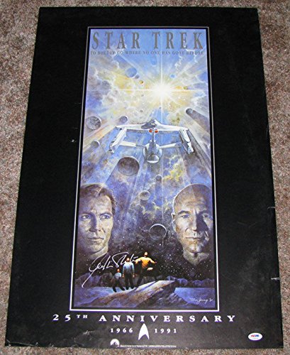 STAR TREK 25 ANNIVERSARY 24x36 POSTER SIGNED AUTOGRAPHED PSA DNA SHATNER P34979