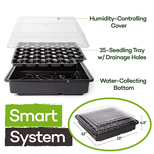 Vegetable Garden Starter Kit – 250+ Vegetable Seeds with Germination Seed Starter Tray, Soil, Markers, & Grow Guide - Vegetable Indoor Garden Kit - Indoor Seedling Seed Starter Kits