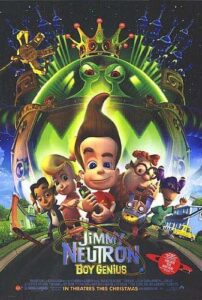 jimmy neutron boy genius – 27″x40″ d/s original movie poster one sheet 2001