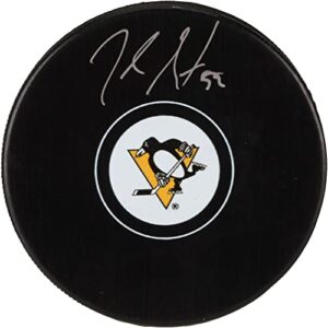 jake guentzel pittsburgh penguins autographed hockey puck – autographed nhl pucks