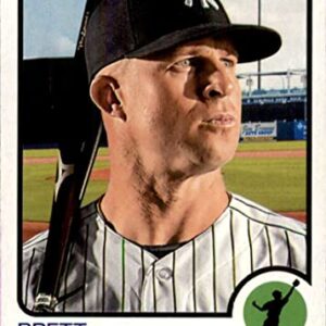 2022 Topps Heritage #349 Brett Gardner New York Yankees Official MLB Baseball Card in Raw (NM or Better) Condition