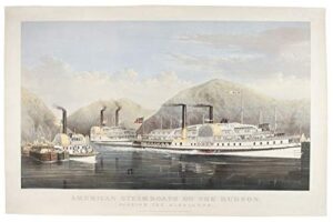 american steamboats on the hudson, passing the highlands