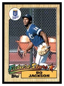 bo jackson 1987 topps”future stars” rookie card #170 (kansas city royals)