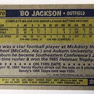 Bo Jackson 1987 Topps"Future Stars" Rookie Card #170 (Kansas City Royals)