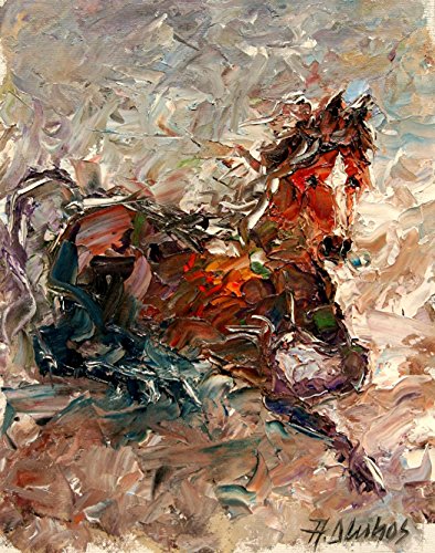 (SOLD) Time to Shine - equestrian painting by internationally renown painter Andre Dluhos