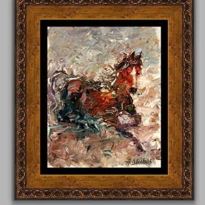 (SOLD) Time to Shine - equestrian painting by internationally renown painter Andre Dluhos