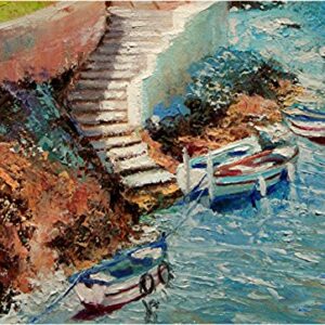 SOLD Mediterranean Seaside, Greek Islands In The Mediterranean By Internationally Renown Artist Yary Dluhos.