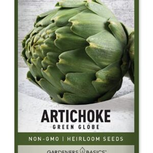 Artichoke Seeds for Planting - Green Globe Non-GMO Perennial Vegetable Variety- 3 Grams Seeds Great for Summer Gardens by Gardeners Basics