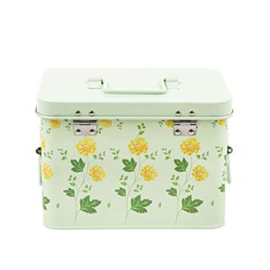 GLOCHYRA Seed Storage Box Garden Seed Packet Storage Organizer Seed Container Comes with 100 Plant Labels, 10 Seed envelopes, Marker Pen