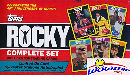 2016 Topps Rocky MASSIVE Complete Factory Sealed 330 Card Set! Celebrates 40th Anniversary & Features Cards from all 6 Films! Look for Rare Sylvester Stallone Autograph Cards worth around $600!