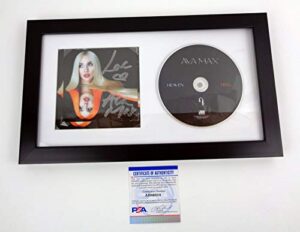 ava max kings & queens signed autograph heaven & hell cd framed psa/dna coa b