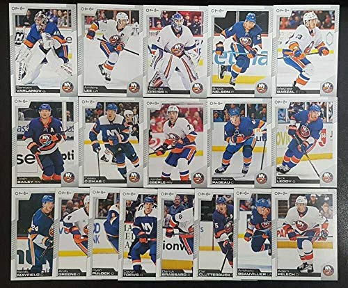 2020-21 O-Pee-Chee OPC New York Islanders Base Team Set of 18 Cards: #32 Josh Bailey #73 Casey Cizikas #84 Jordan Eberle #116 Scott Mayfield #145 Andy Greene #174 Semyon Varlamov #245 Ryan Pulock #271 Devon Toews #288 Anders Lee #306 Thomas Greiss #315 Br