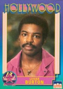 levar burton trading card (reading rainbow roots star trek geordi laforge) 1991 hollywood walk of fame #153