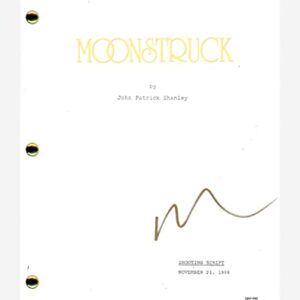 Nicolas Cage Signed Autographed Moonstruck Movie Script Screenplay ACOA COA