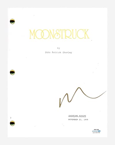 Nicolas Cage Signed Autographed Moonstruck Movie Script Screenplay ACOA COA