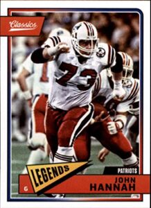 2018 panini classics #197 john hannah patriots legend football card