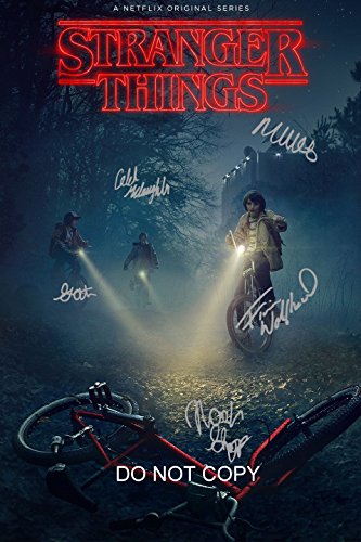 Stranger Things CAST Reprint SIGNED 12x18" Poster ALL 5#2 RP Netflix TV Show