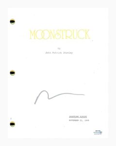 nicolas cage signed autographed moonstruck movie script screenplay acoa coa