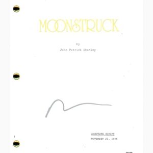 Nicolas Cage Signed Autographed Moonstruck Movie Script Screenplay ACOA COA