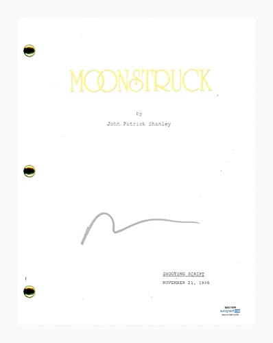 Nicolas Cage Signed Autographed Moonstruck Movie Script Screenplay ACOA COA