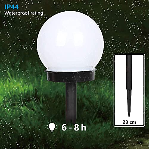 Otdair Solar Lights Outdoor, 8 Pack Solar LED Globe Powered Garden Light Waterproof for Yard Patio Walkway Landscape In-Ground Spike Pathway Cool White