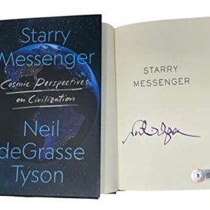 Neil deGrasse Tyson Signed Starry Messenger HC Book Astrophysicist Beckett COA