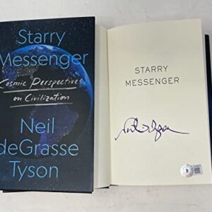 Neil deGrasse Tyson Signed Starry Messenger HC Book Astrophysicist Beckett COA