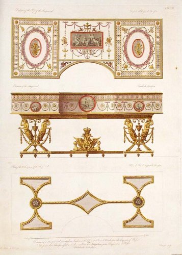 Design of a Harpsichord executed in London, with different coloured woods, for the Empress of Russia.