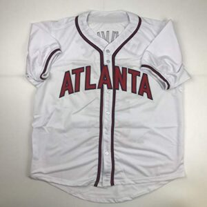 Autographed/Signed Tom Glavine Atlanta White Stat Baseball Jersey JSA COA