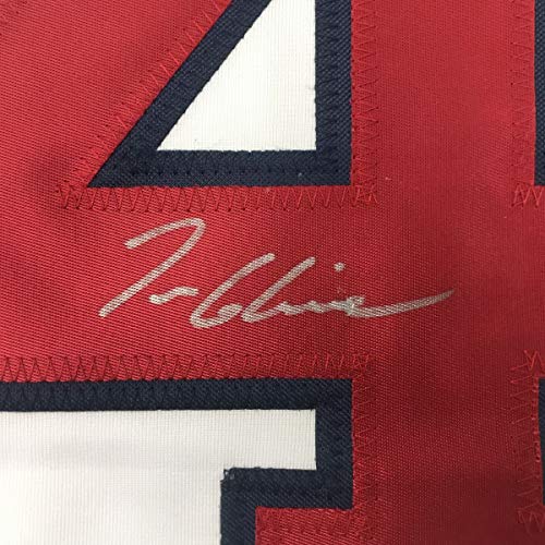 Autographed/Signed Tom Glavine Atlanta White Stat Baseball Jersey JSA COA