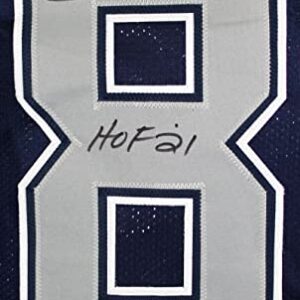 Drew Pearson Autographed Blue Pro Style STAT Jersey w/HOF-Beckett W Hologram Black