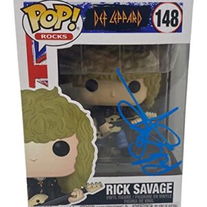 Rick Savage Signed Autographed Def Leppard Funko Pop Rocks Figure ACOA COA