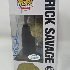 Rick Savage Signed Autographed Def Leppard Funko Pop Rocks Figure ACOA COA