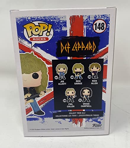 Rick Savage Signed Autographed Def Leppard Funko Pop Rocks Figure ACOA COA