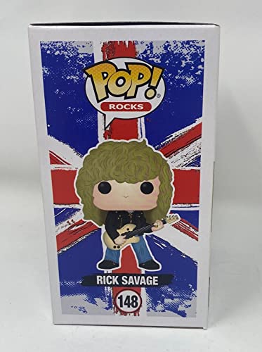 Rick Savage Signed Autographed Def Leppard Funko Pop Rocks Figure ACOA COA