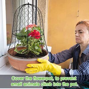 PREMILITY (5 Packs) 13" Diameter x 15.7" Height Garden Chicken Wire Cloche, Plant Protector and Cover, Strong and Not Easy to Deform, No Assembly Required