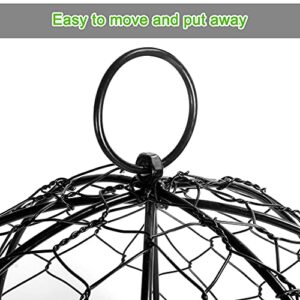 PREMILITY (5 Packs) 13" Diameter x 15.7" Height Garden Chicken Wire Cloche, Plant Protector and Cover, Strong and Not Easy to Deform, No Assembly Required