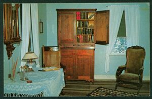 restored amana home iowa sitting room interior ia vintage postcard