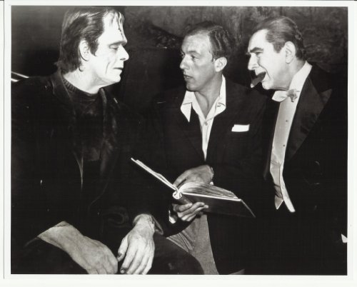 Bela Lugosi as Dracula with cigar Glenn Strange as Frankenstein 8x10 Photo Bud Abbott Lou Costello Meet Frankenstein