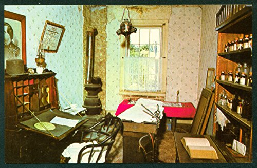 Bishop Hill Colony Restored Doctor's Office Steeple Building Henry County Illinois IL Postcard